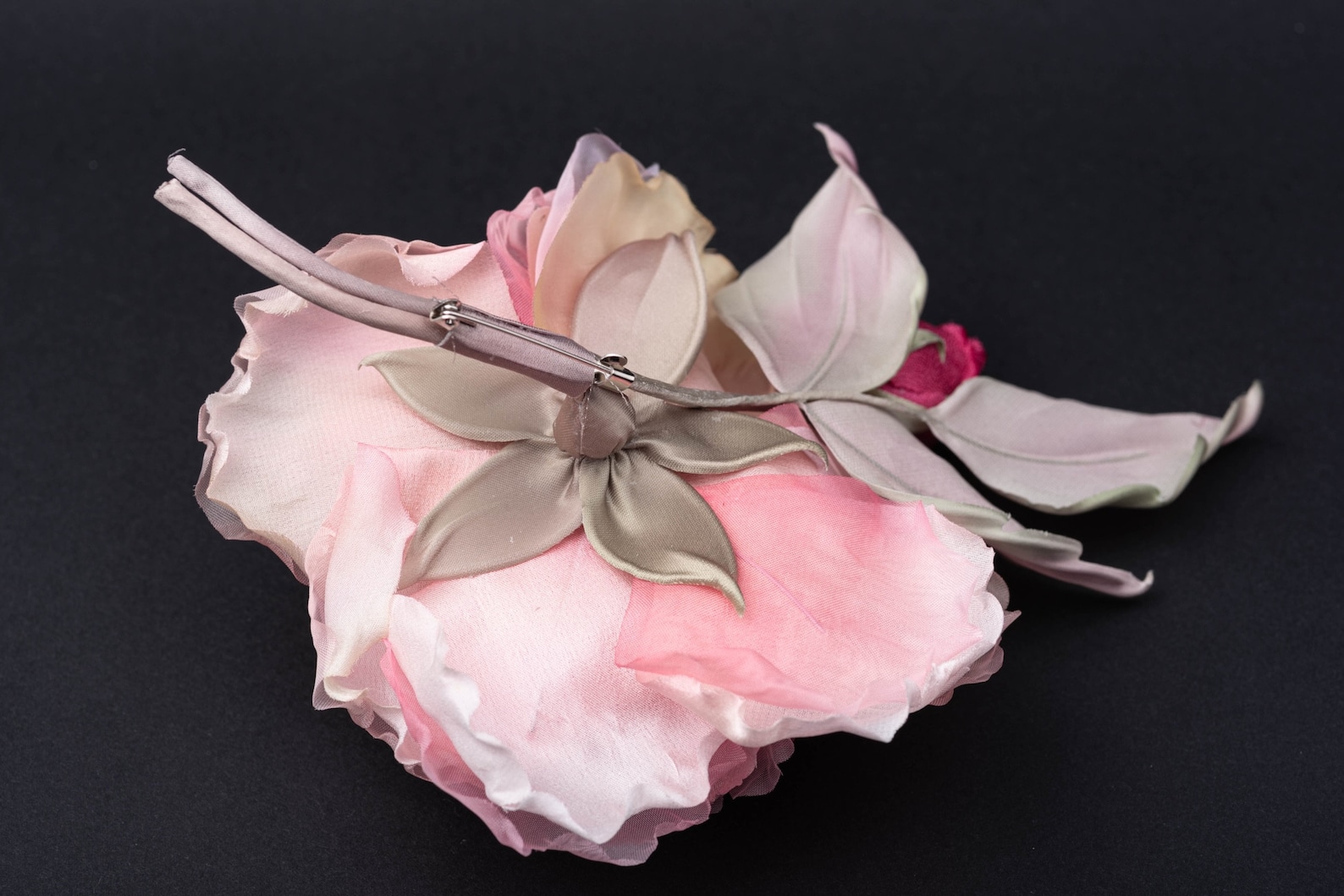 Silk Rose Brooch • Pink Flower Pin • Elegant Brooch - Etsy