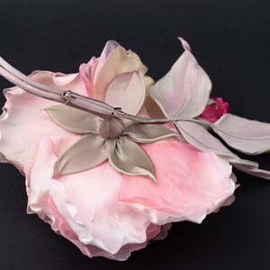 Silk Rose Brooch • Pink Flower Pin • Elegant Brooch - Etsy