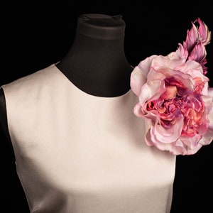 Extra Large Brooch • Silk Flower Pin • Large Hair Clip - Etsy