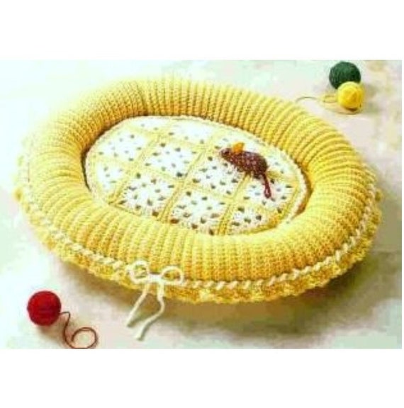 INSTANT DOWNLOAD PDF Vintage Crochet Pattern Pet Bed Cat Dog - Etsy