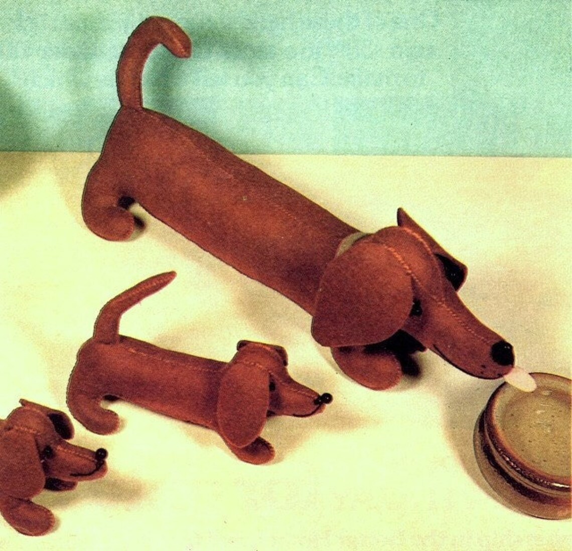 Vintage Sewing Pattern Dachshund Dog and Puppy Soft Toys Pup - Etsy