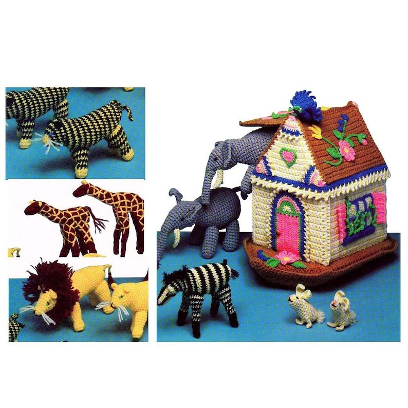 INSTANT DOWNLOAD PDF Vintage Crochet Pattern Noahs Ark and - Etsy