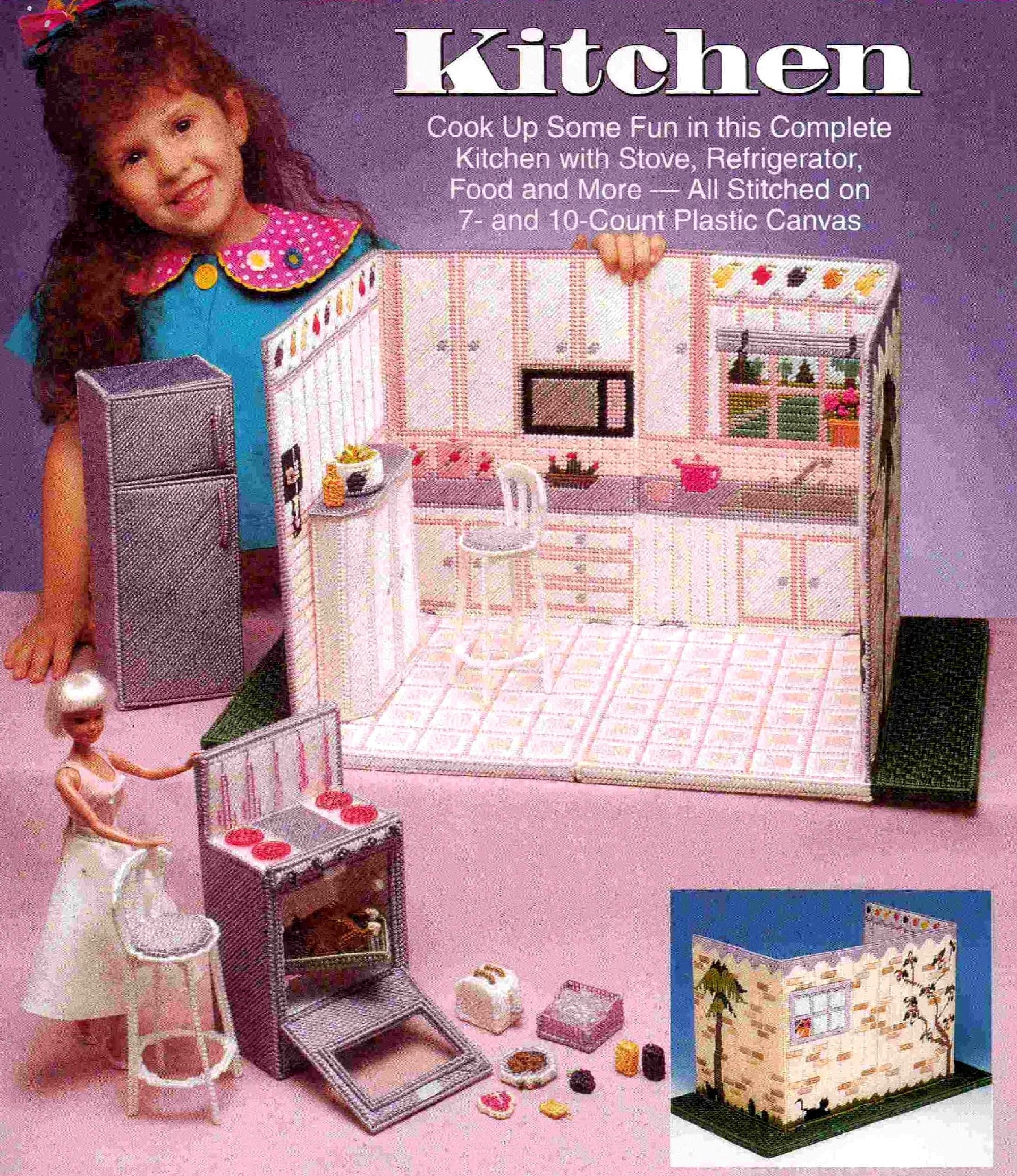 RETIREMENT SALE Pattern Plastic Canvas Fashion Doll Kitchen Dolls House Furniture Barbie Sindy Stove Fridge Toy Food Toaster Mixer Etsy UK