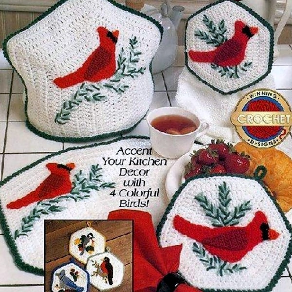 Crochet Bird Coaster Pattern - Etsy