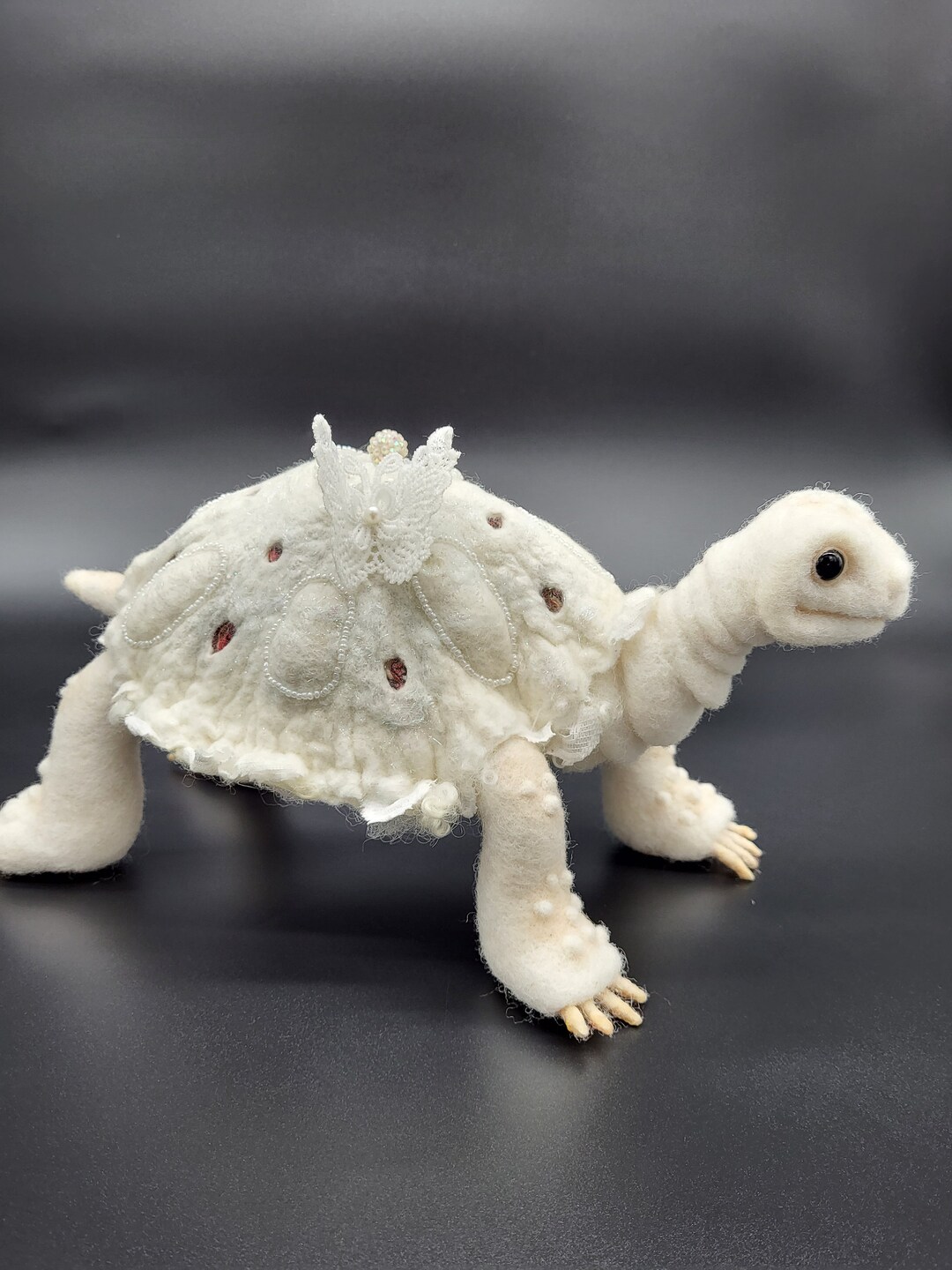 Needle Felt White Tortoise / Turtle - Etsy