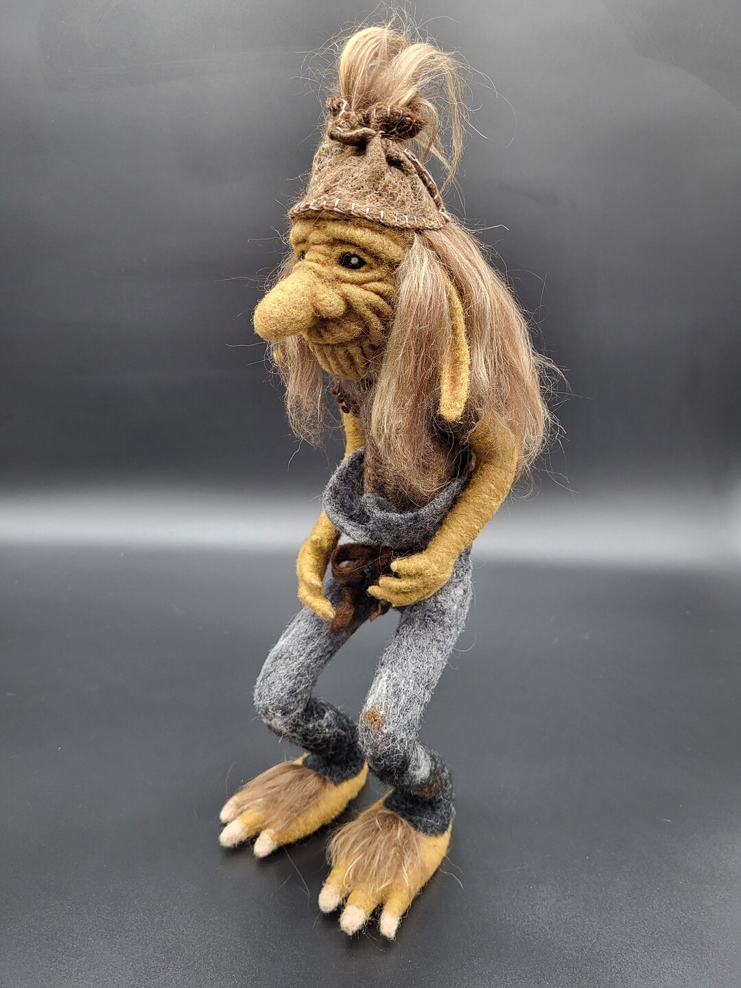 Needle Felted House Troll / Needle Felted House Elf/ Needle Felted Art ...