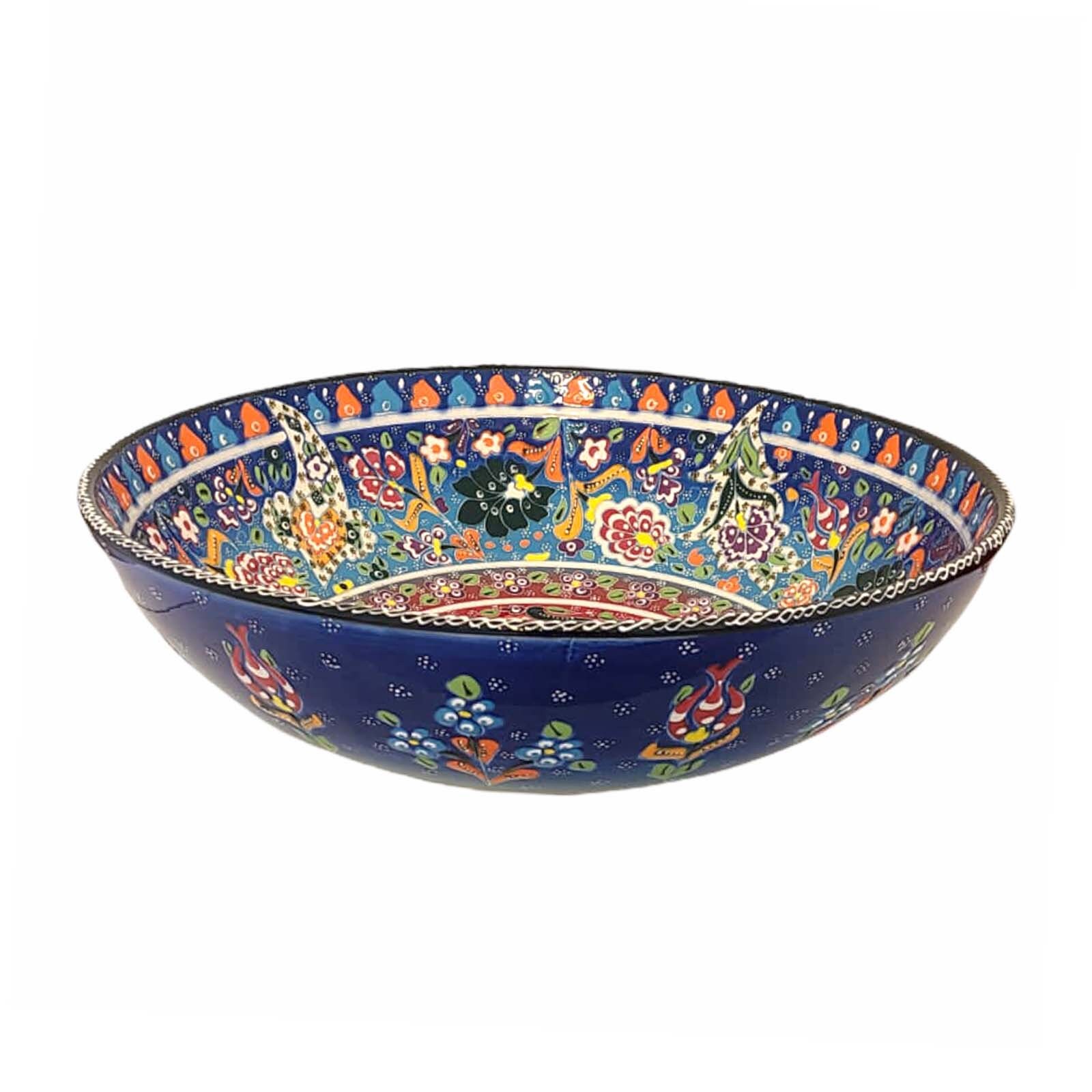 14 Blue / Multi Color Ceramic Hand Painted Fruit Bowl Made in Turkey - Etsy