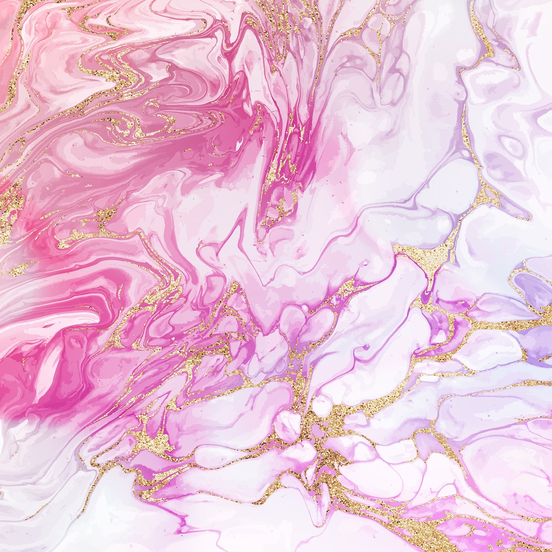 Pink Marble Patterned Digital Paper - Etsy