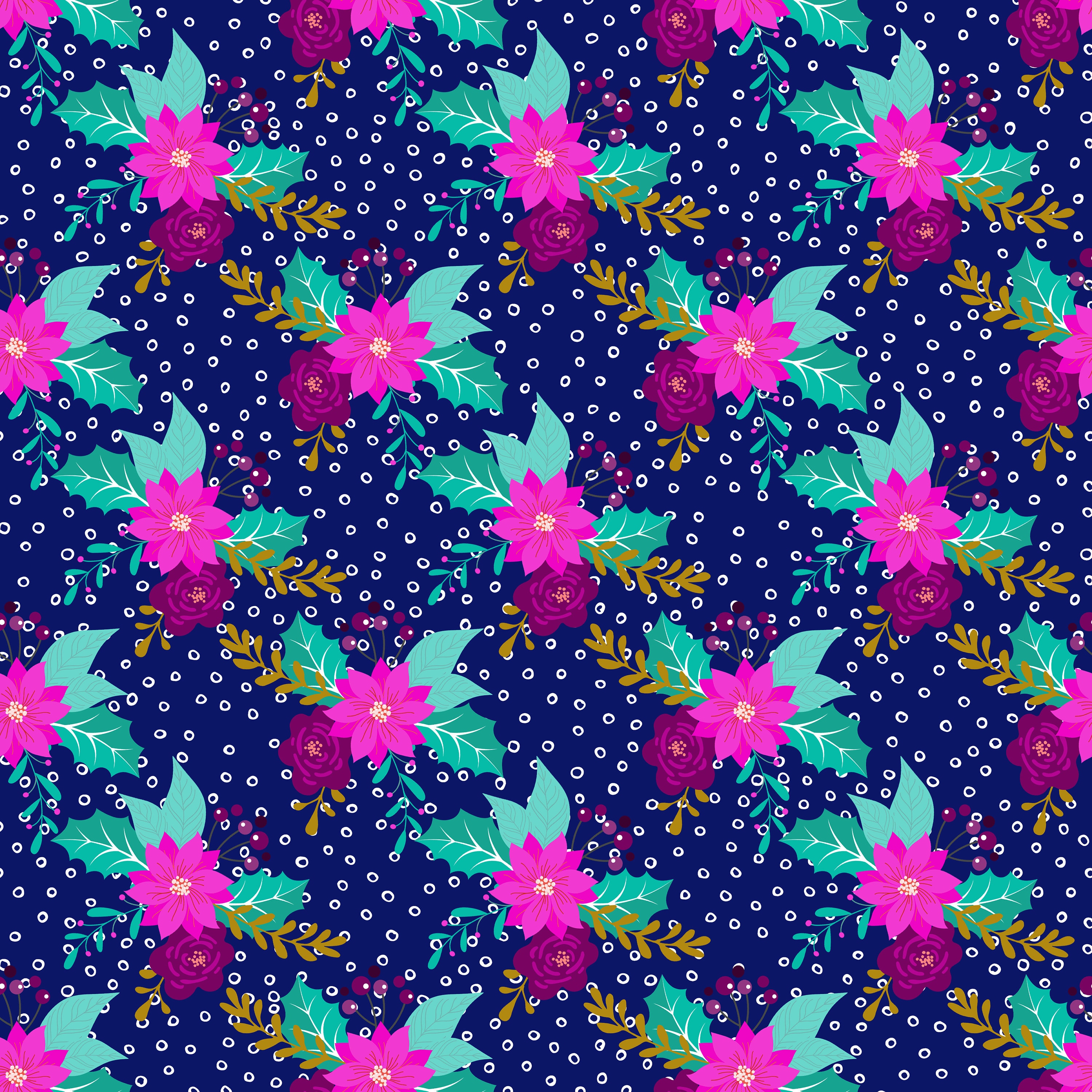 Purple Flowers Patterned Digital Paper - Etsy