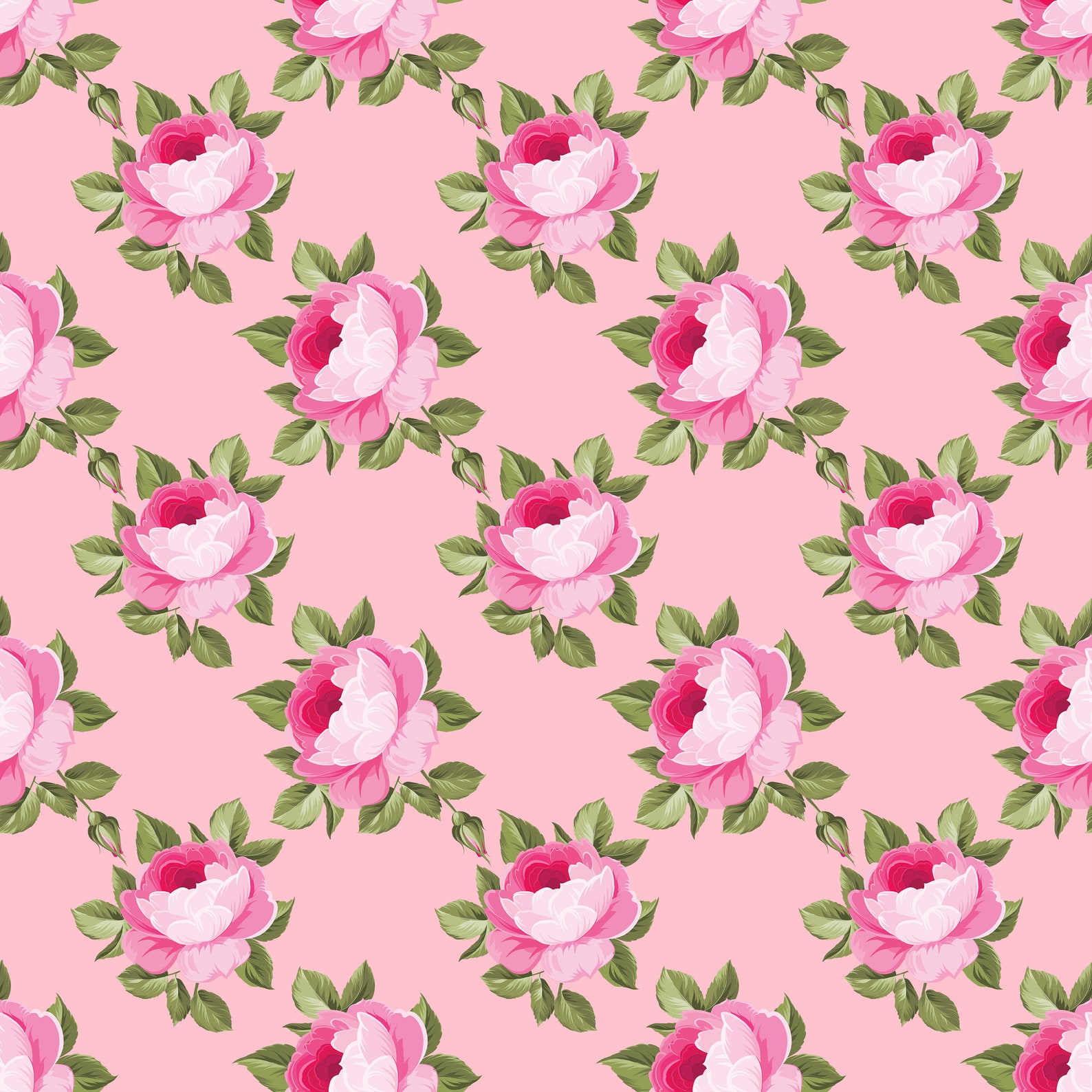 Pink Flower Pattern-digital Paper - Etsy