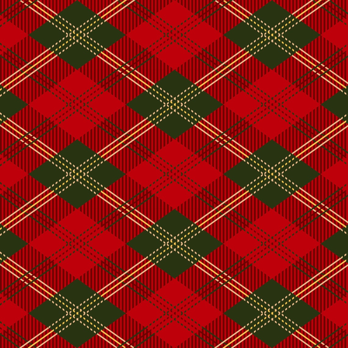 Red Plaid Pattern Digital Paper - Etsy