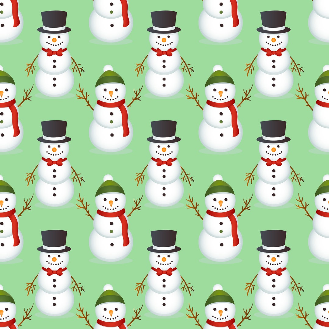 Snowman Digital Paper - Etsy