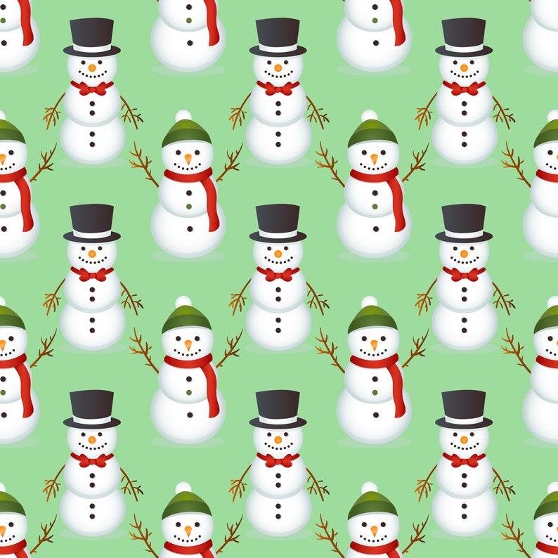 Snowman Digital Paper - Etsy