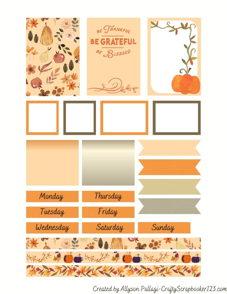 Printable Journal/planner Stickers US Letter Size Digital Download ...