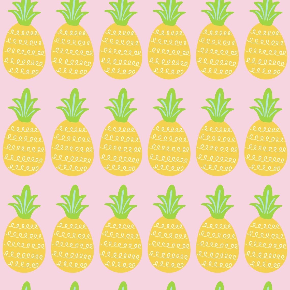 Pineapple Pattern Digital Paper - Etsy