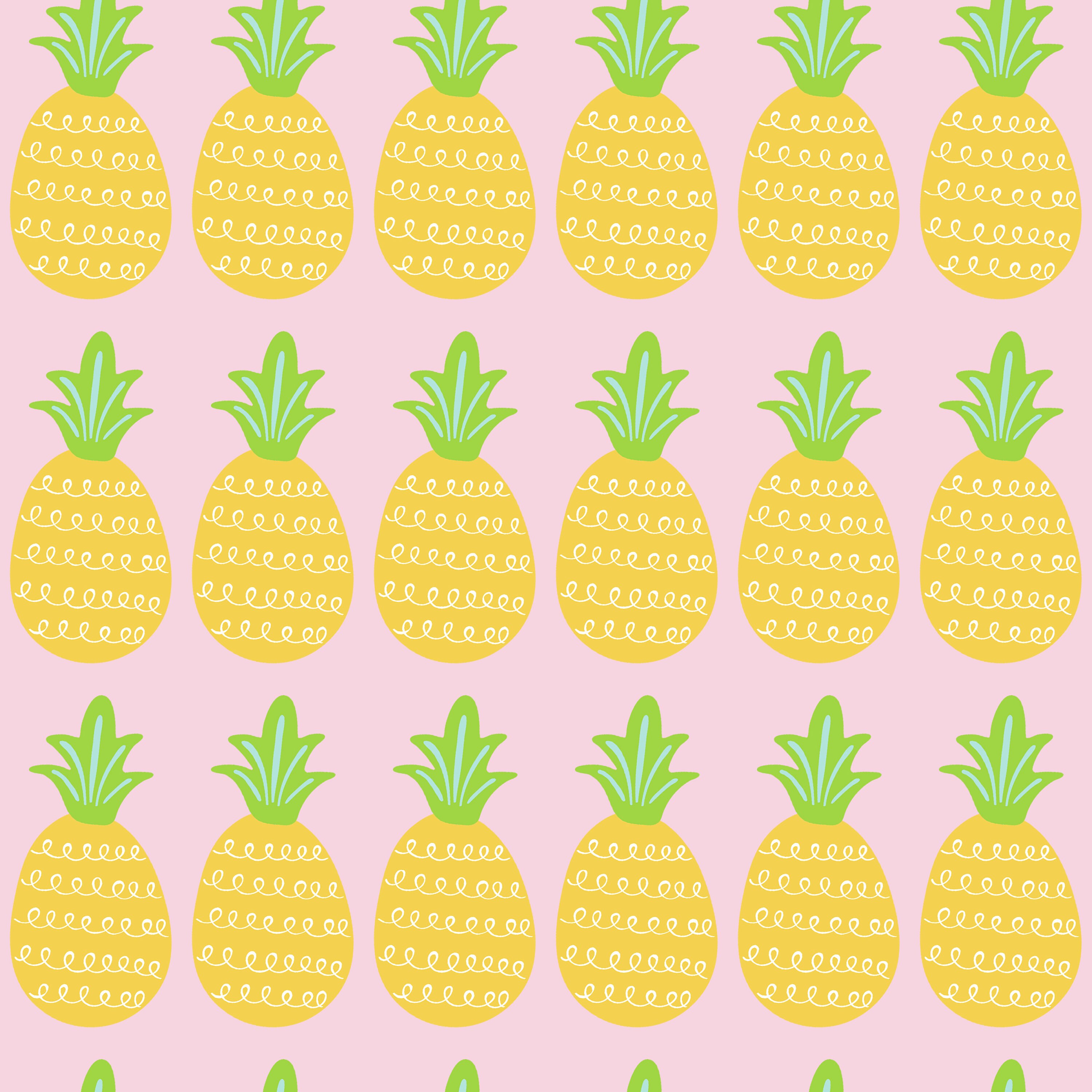 Pineapple Pattern Digital Paper - Etsy