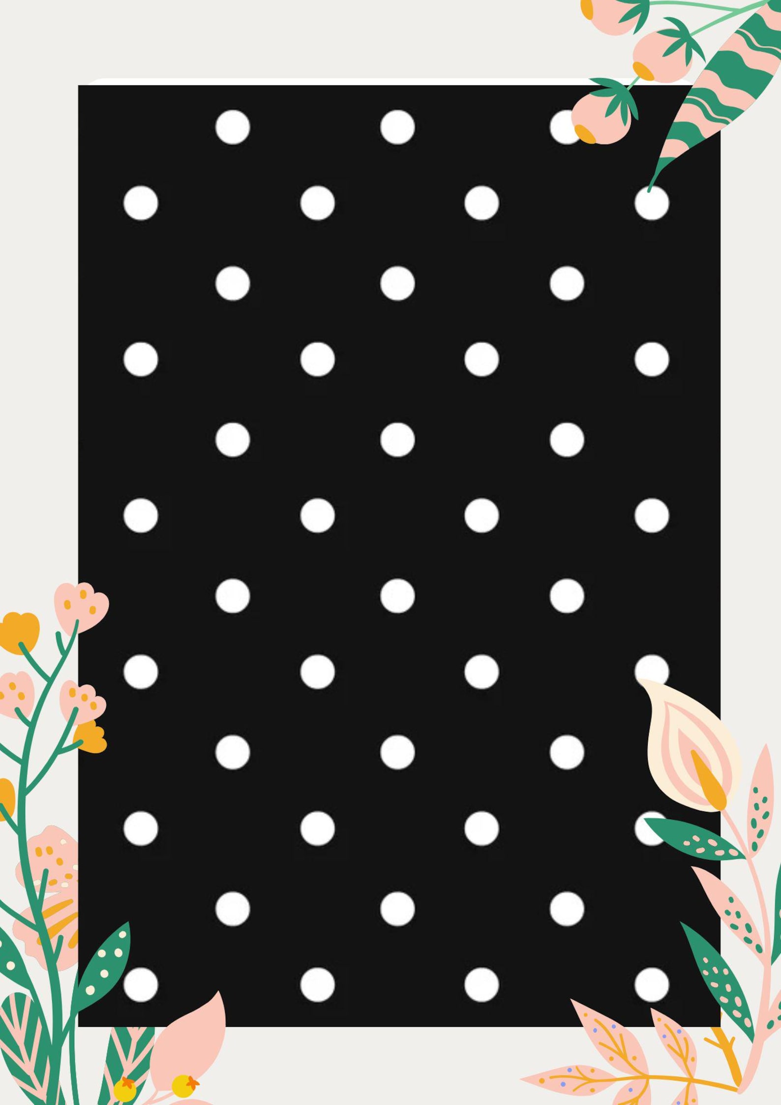 Digital Paper-black With White Dots - Etsy