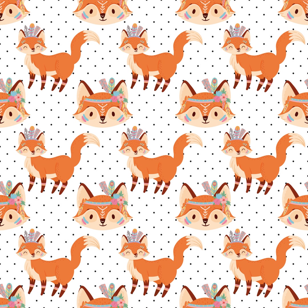 Fox Digital Paper - Etsy