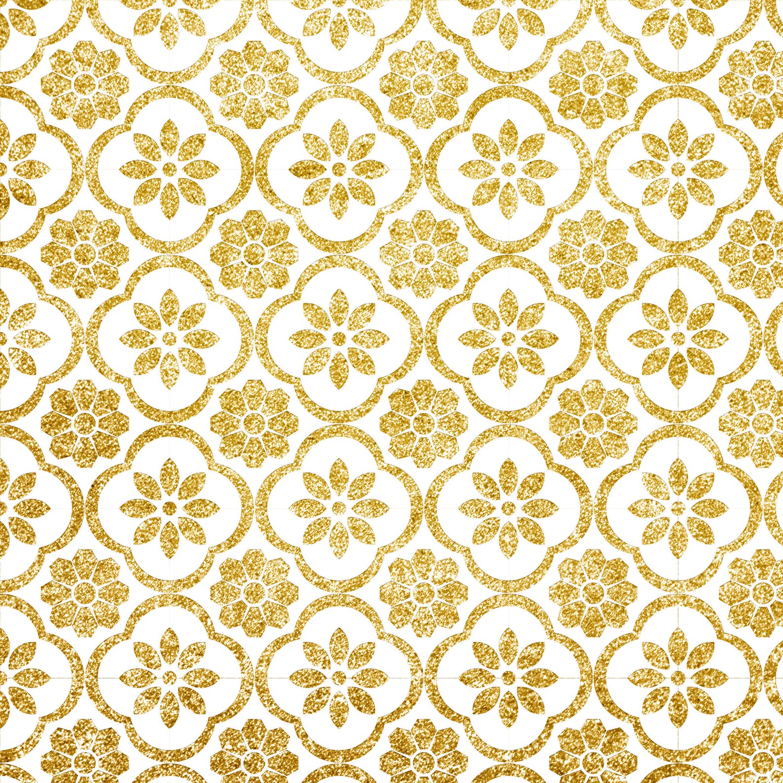 Gold Flower Like Pattern Outlined Gold-digital Paper - Etsy