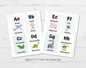 Tarjeta De Abecedario Para Imprimir - Etsy