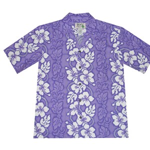 Authentic Hawaiian Shirt Made in Hawaii, Hibiscus Panel Print, Ky's ...