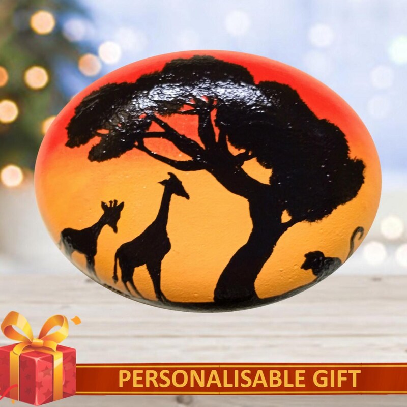 Painted Rock Giraffe - Etsy