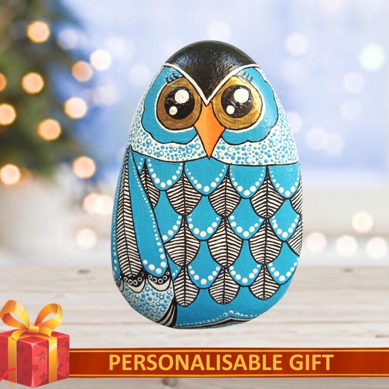 Painted Owl Rocks - Etsy