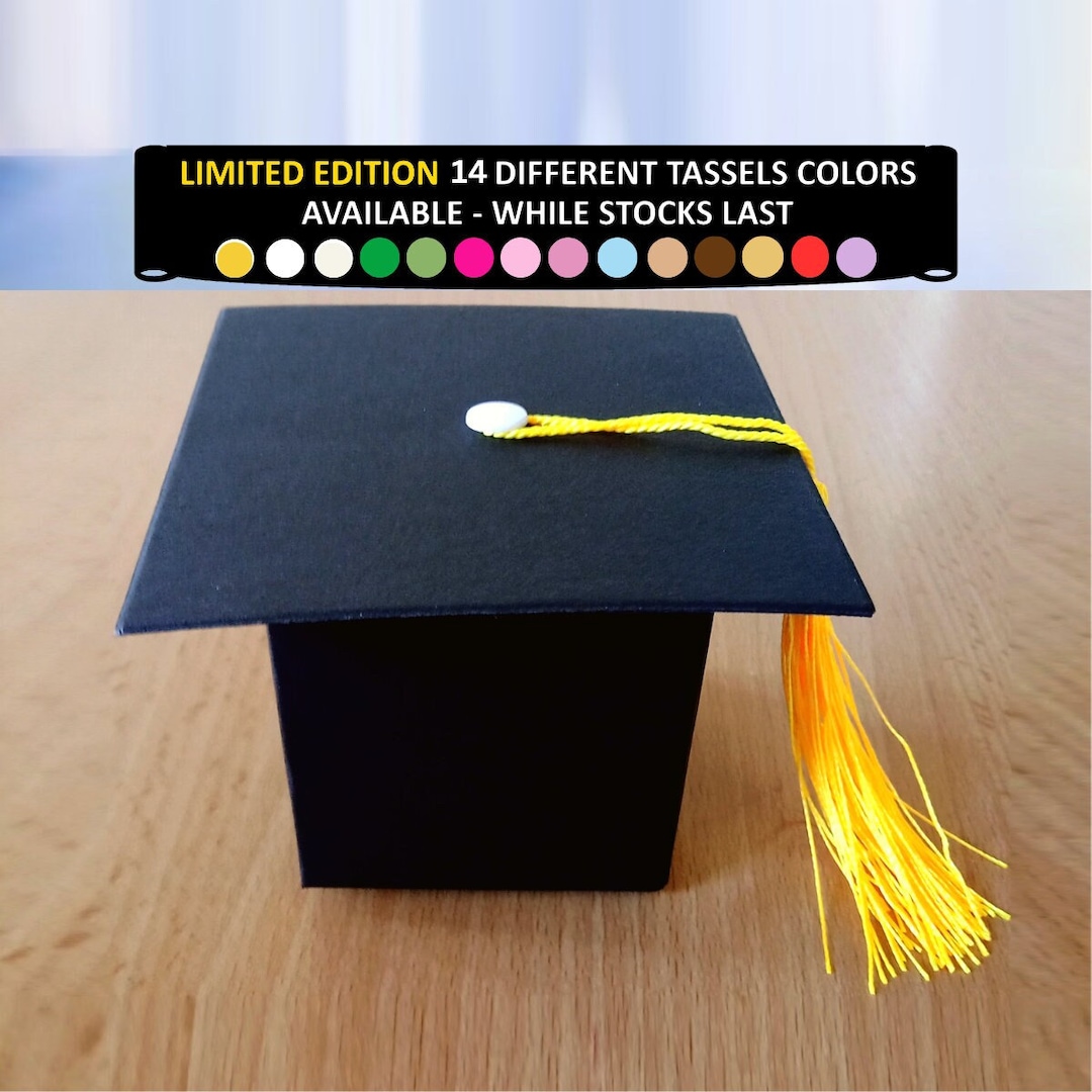 Graduation Cap Gift Box With 14 Different Tassel Colors Available, 3D ...