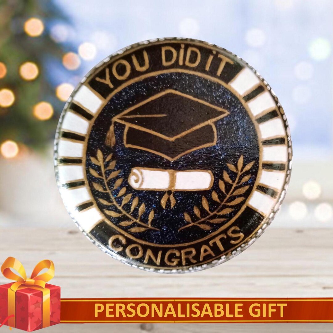 Painted Rock Graduation Wishes, Personalisable Graduate Gift, Painted ...