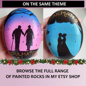 Extra Large Hand-painted Rock Married Couple, Custom Painted Rock ...