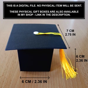 Graduated Gift Boxes SVG and Pdf Digital Download, Graduation Hat Gift ...