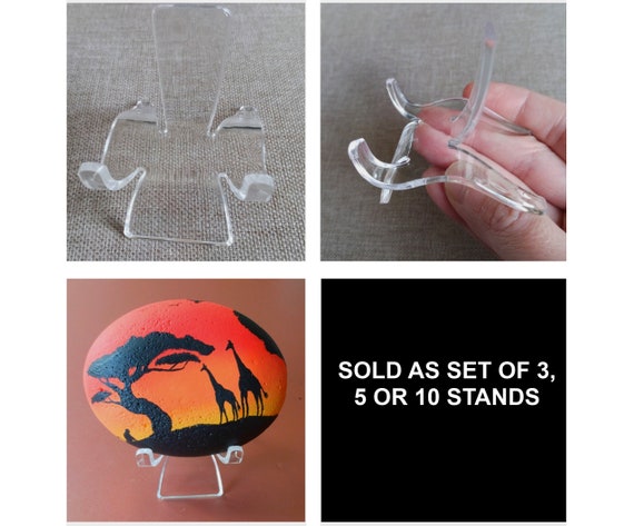 Rock Stand Set Geode Display Holder Set Clear Stand Holder - Etsy