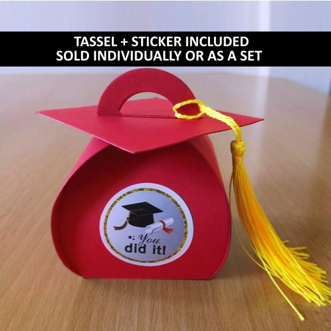 Graduated Phd Gift Boxes, Red 3D Graduation Party Gift Box, Graduate ...