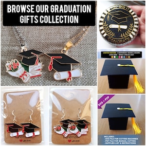 Graduation Cap Gift Box With 14 Different Tassel Colors Available, 3D ...