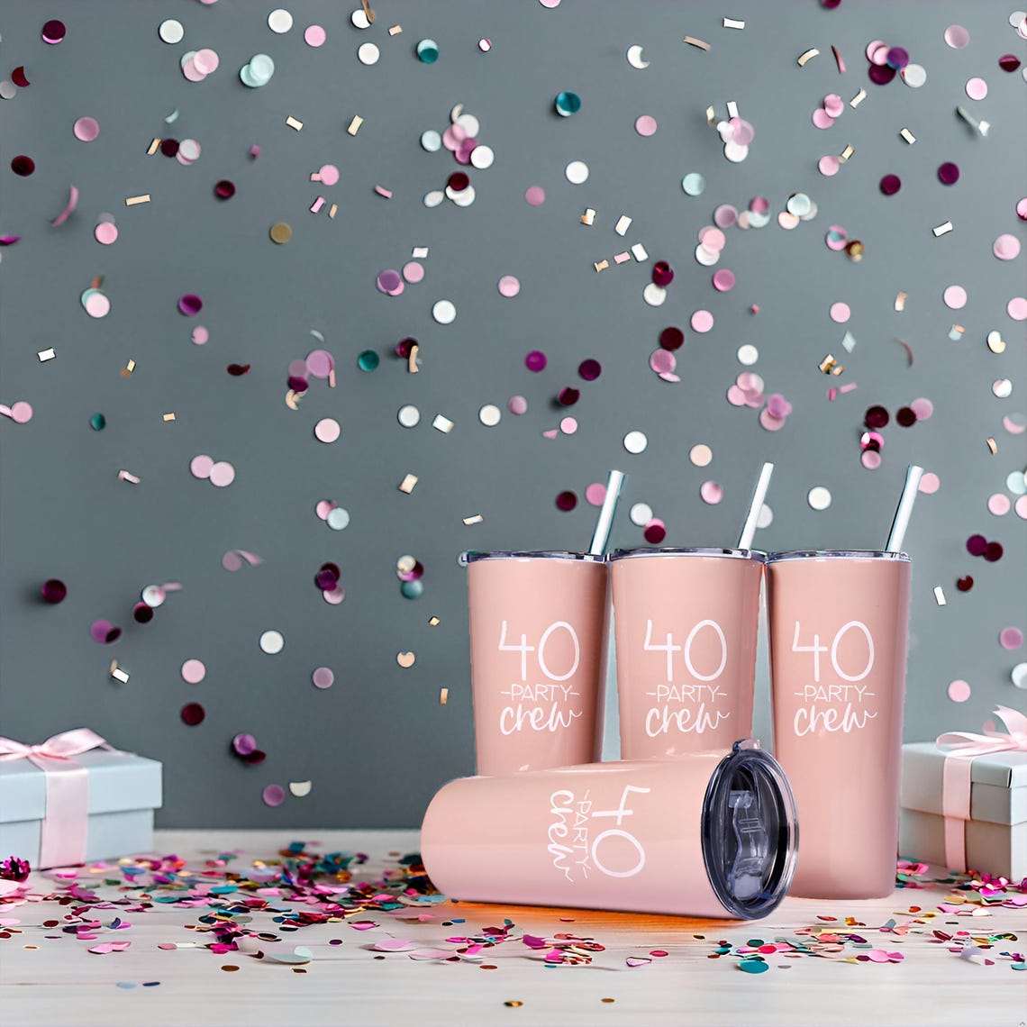 40th Birthday Tumblers - 40th Birthday Squad Tumblers - 40 Party Crew ...