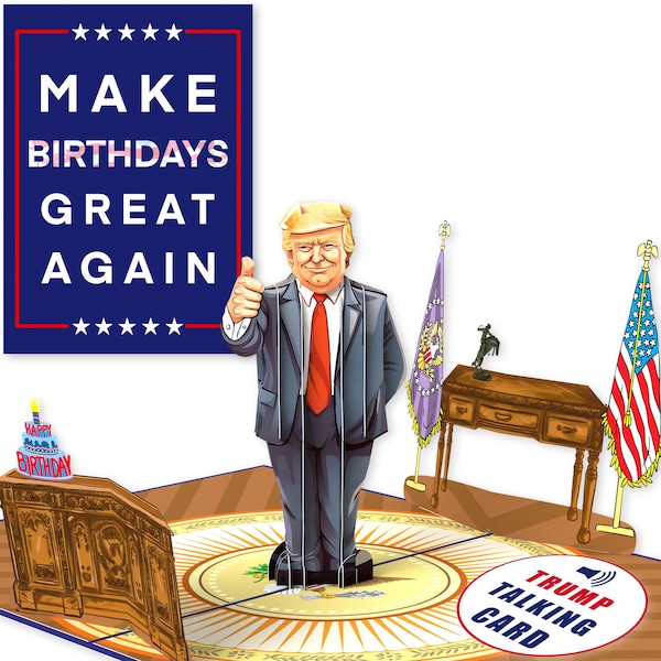 Donald Trump Happy Birthday Card - Etsy