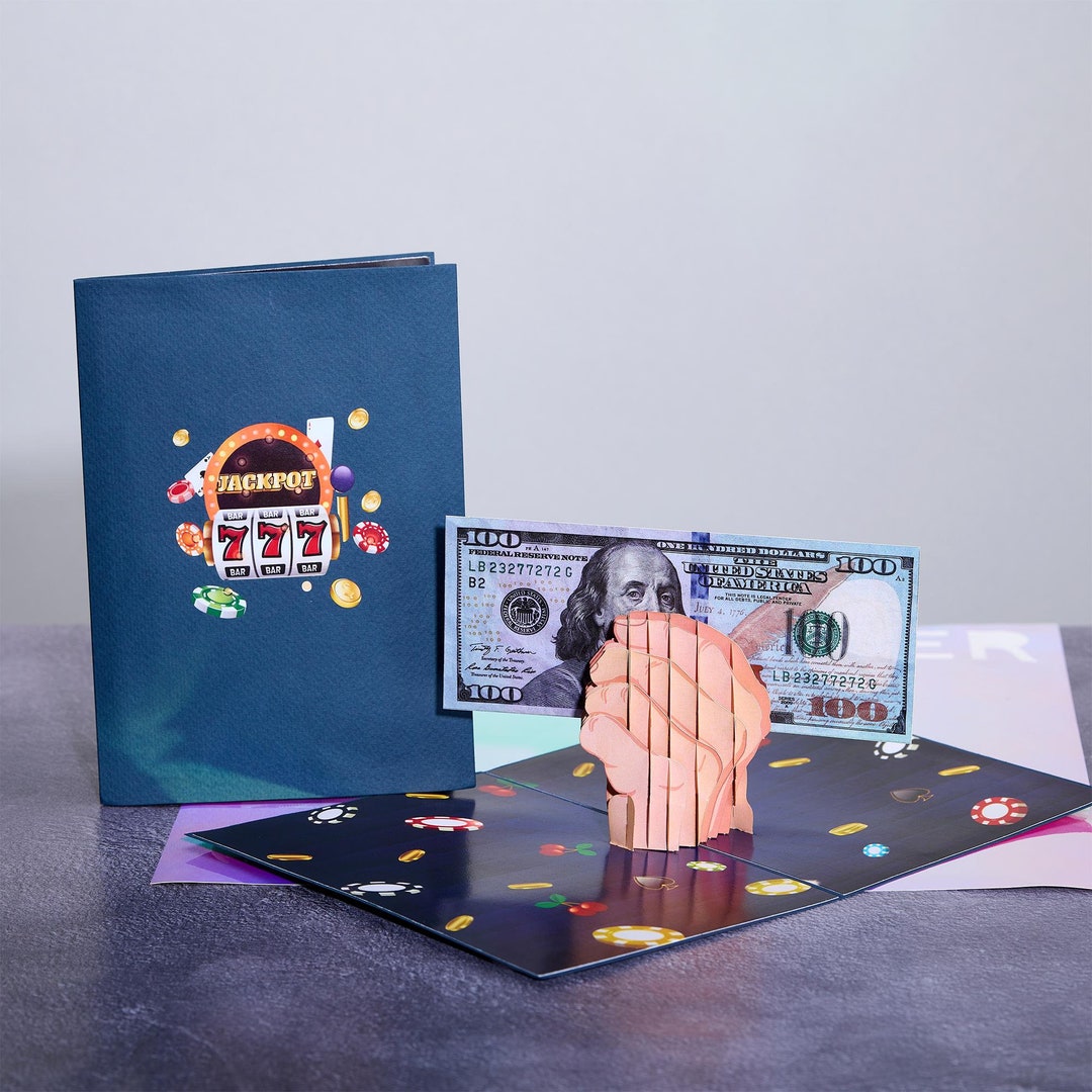 Money Birthday Card | Hit the Jackpot Pop up Card for Gamblers & Casino ...