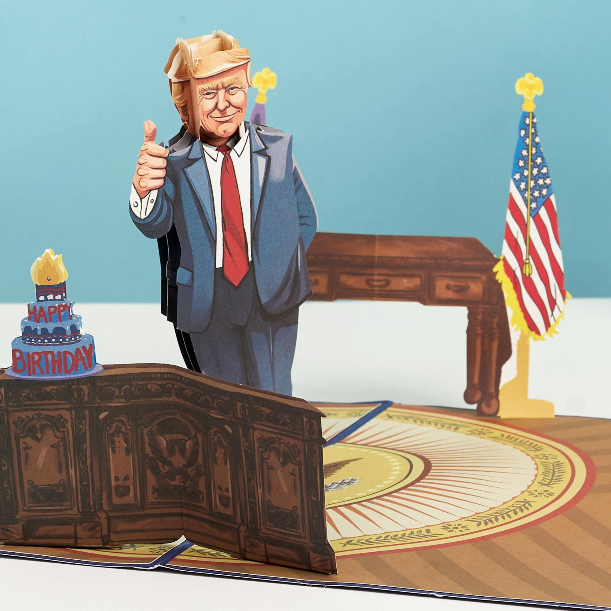 MAGA Trump Birthday Pop up Card With Light and Sound Says Happy ...