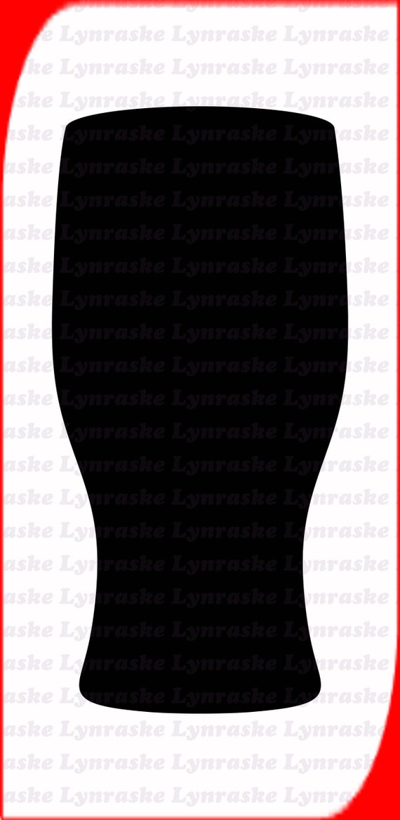 Pint Glass Silhouette SVG Svg Dxf Cricut Silhouette Cut | Etsy