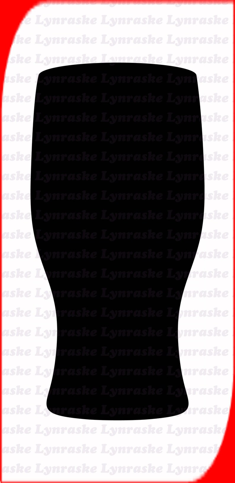 Pint Glass Silhouette SVG, Svg, Dxf, Cricut, Silhouette Cut File ...