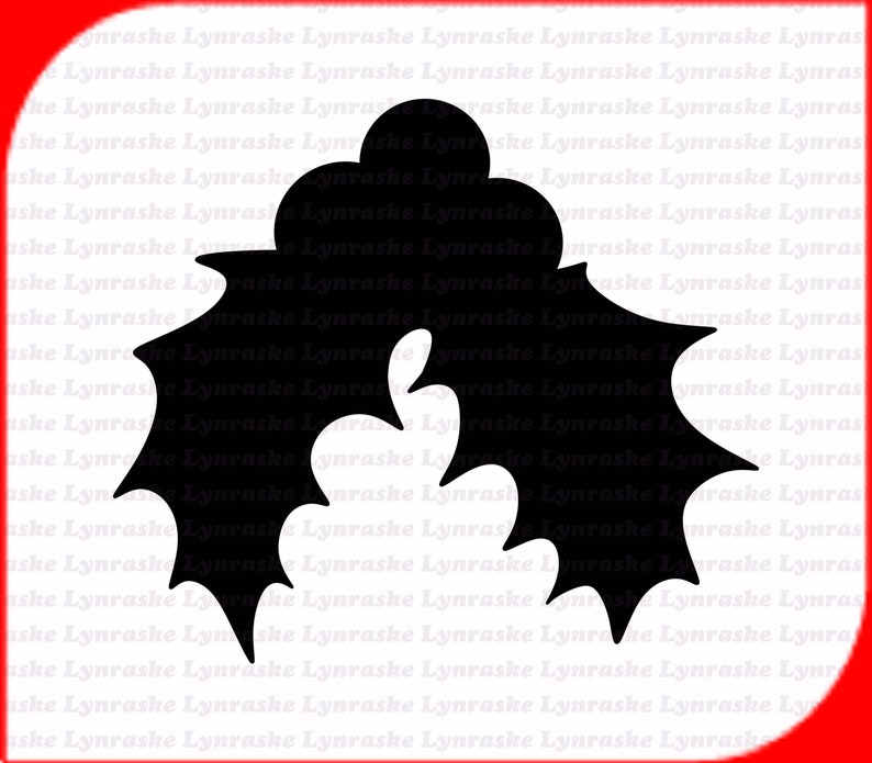 Holly Silhouette SVG Svg Dxf Cricut Silhouette Cut File - Etsy
