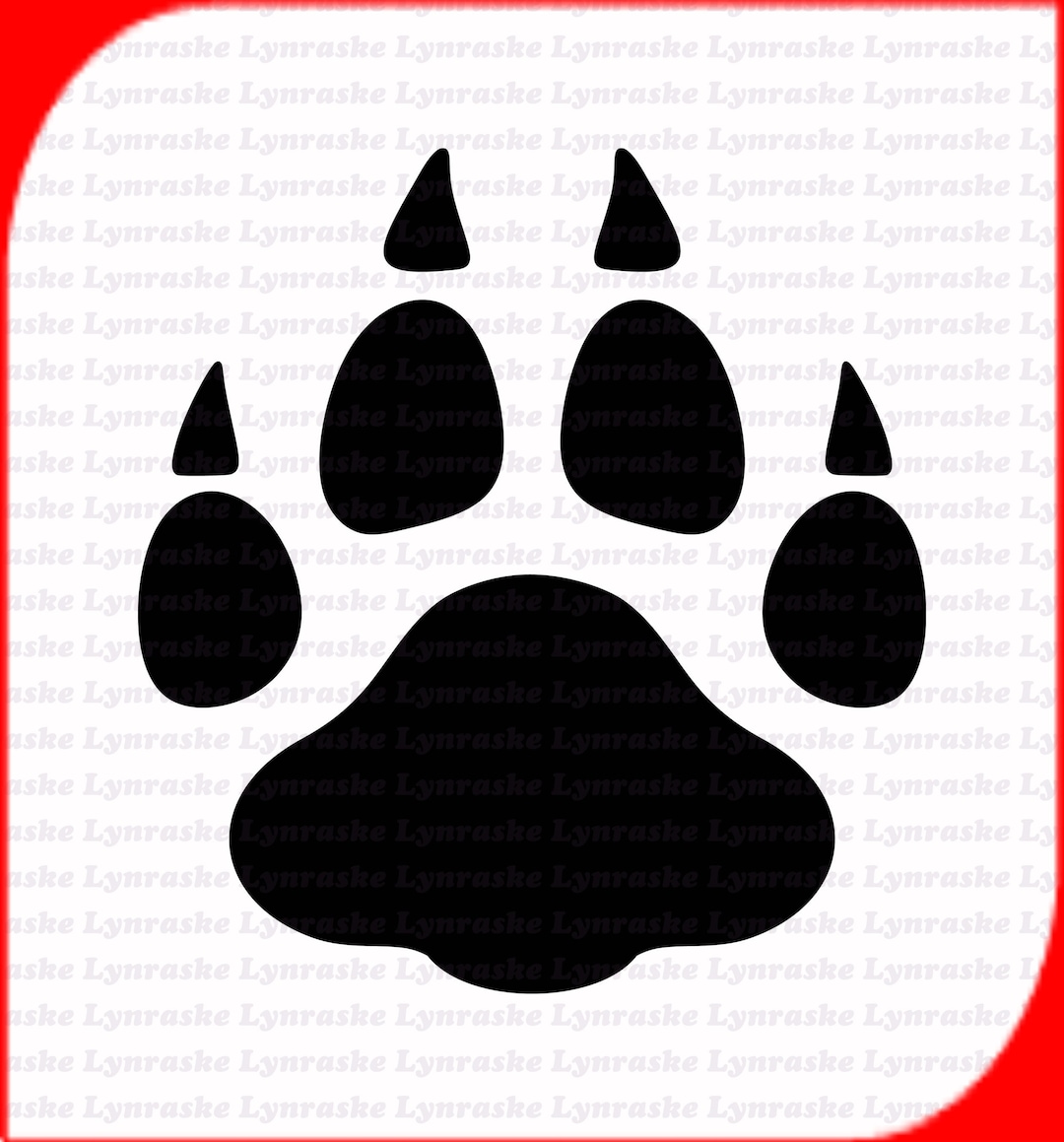 Leopard Paw Print Silhouette SVG, Svg, Dxf, Cricut, Silhouette Cut File ...