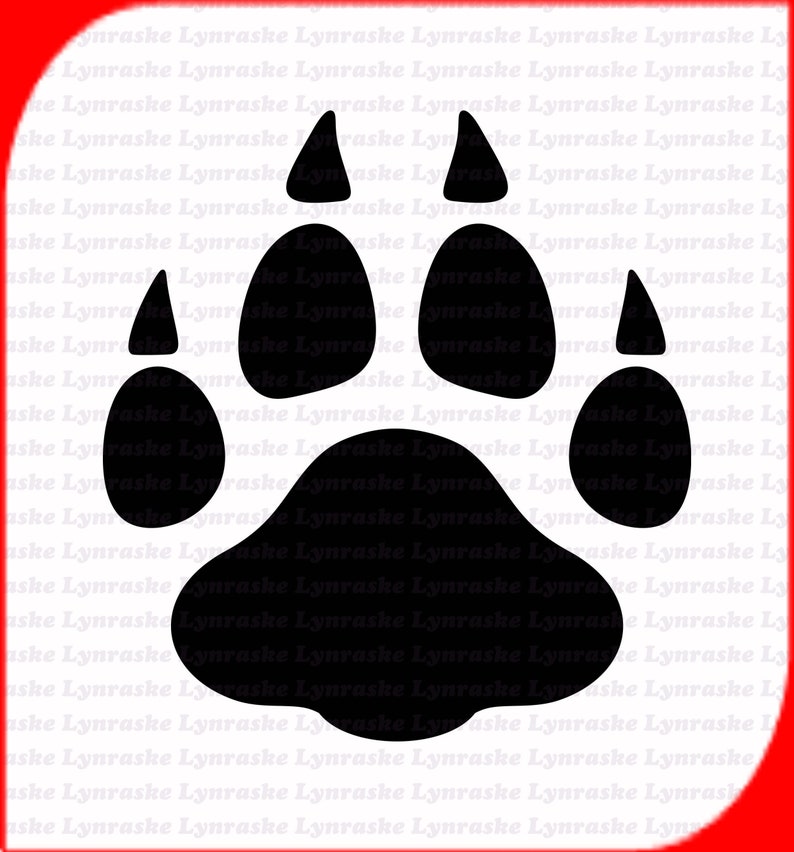 Leopard Paw Print Silhouette SVG Svg Dxf Cricut Silhouette - Etsy