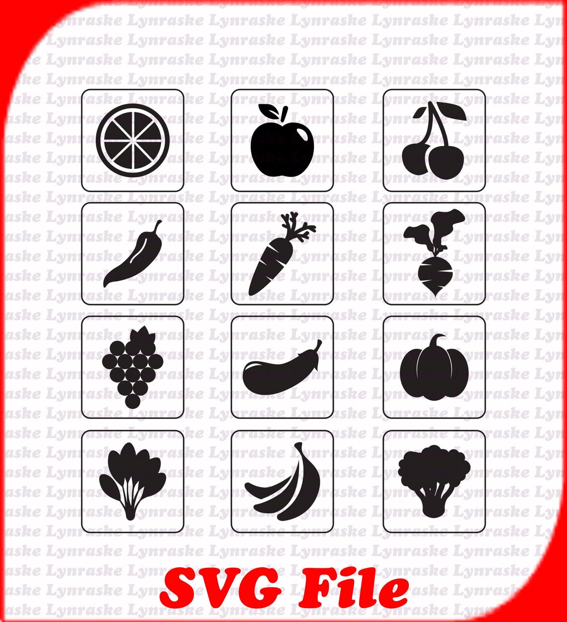 Vegetable Silhouette Vectors SVG Svg Dxf Cricut Silhouette - Etsy