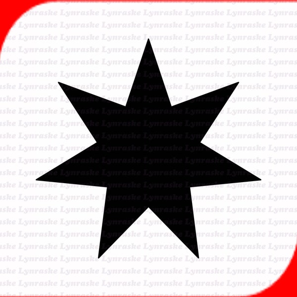 Seven Pointed Star - Etsy