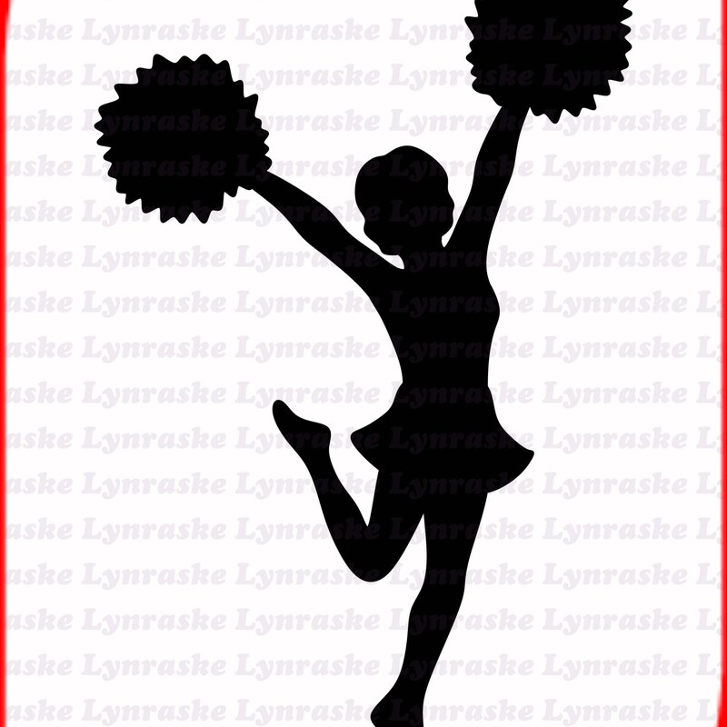 Cheerleader Silhouette Svg - Etsy