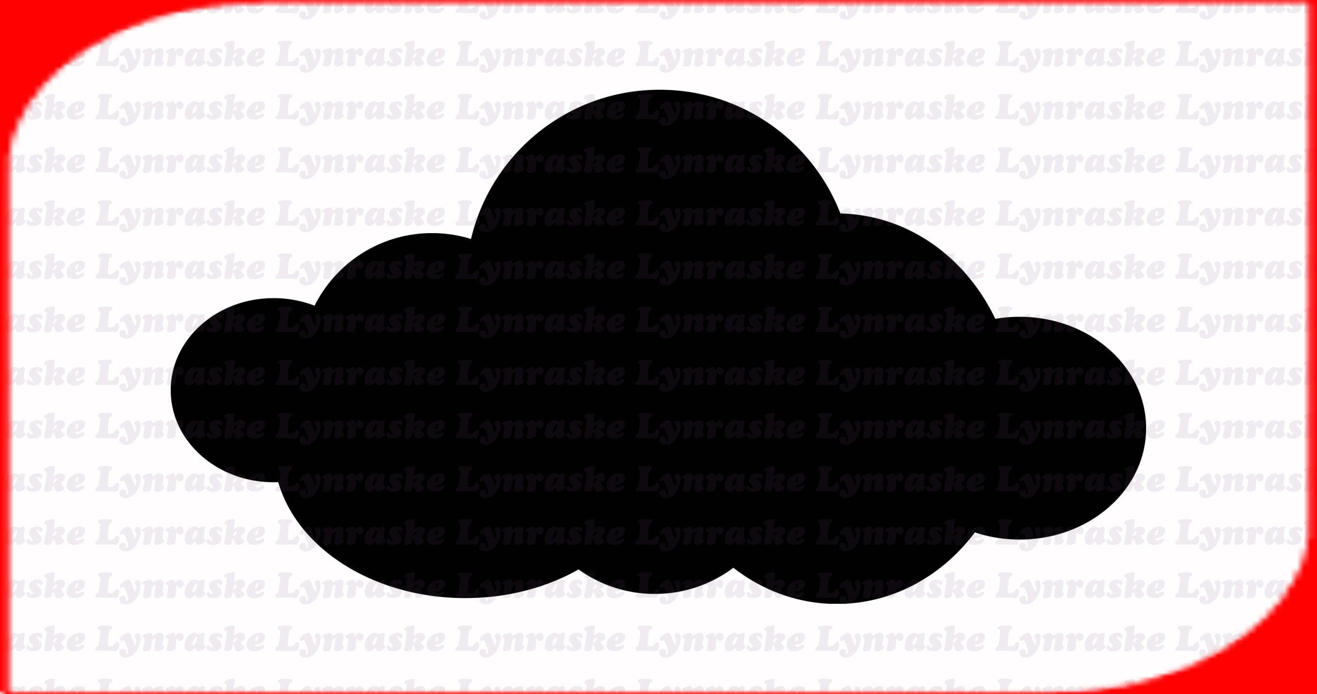 Cloud Silhouette SVG, Svg, Dxf, Cricut, Silhouette Cut File, Instant ...