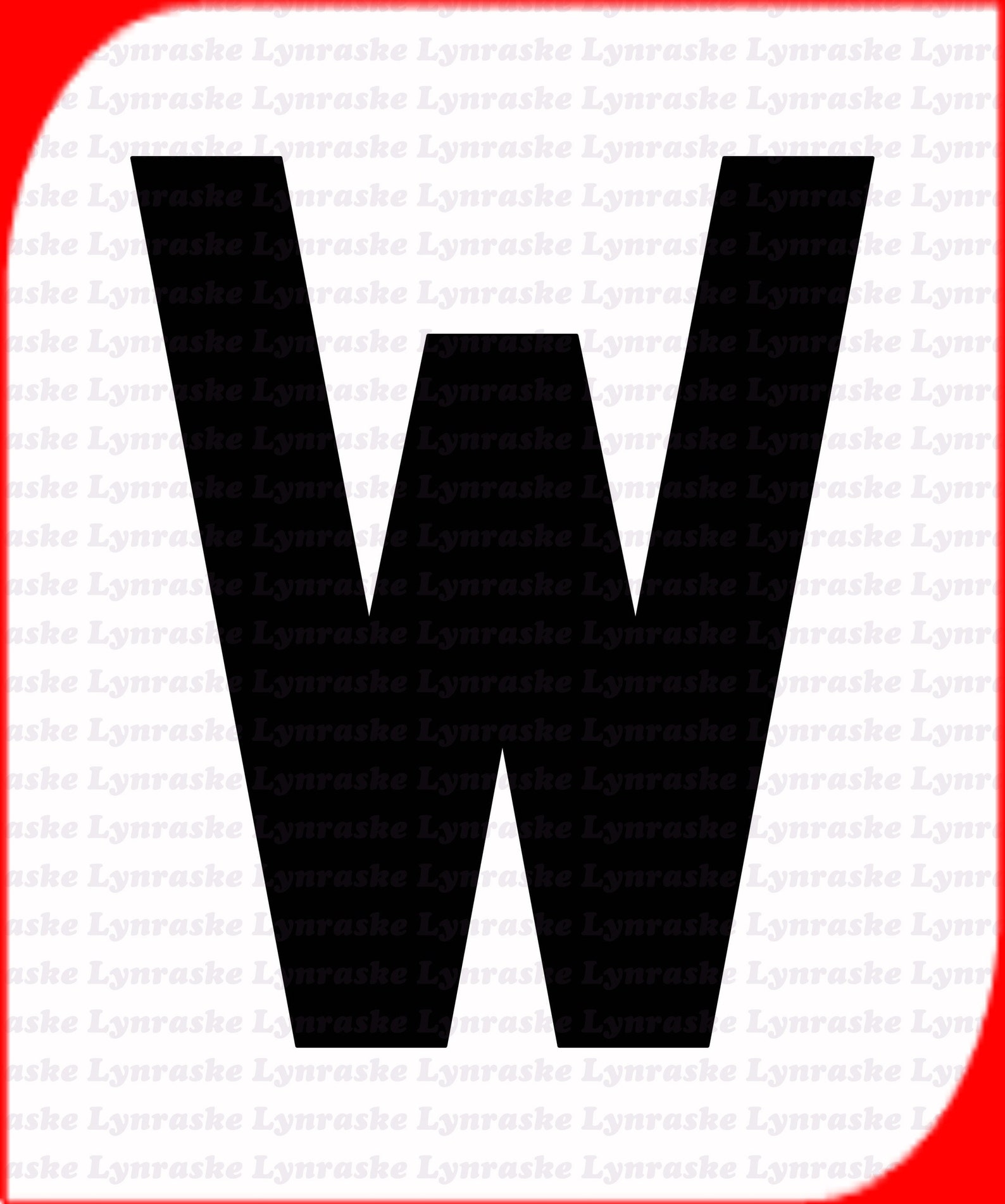 Letter W Silhouette SVG svg dxf Cricut Silhouette Cut | Etsy