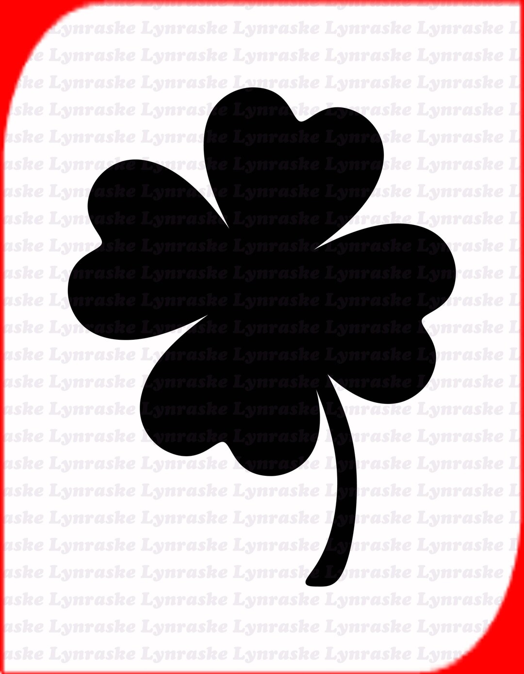 Four Leaf Clover Silhouette SVG, Svg, Dxf, Cricut, Silhouette Cut File ...