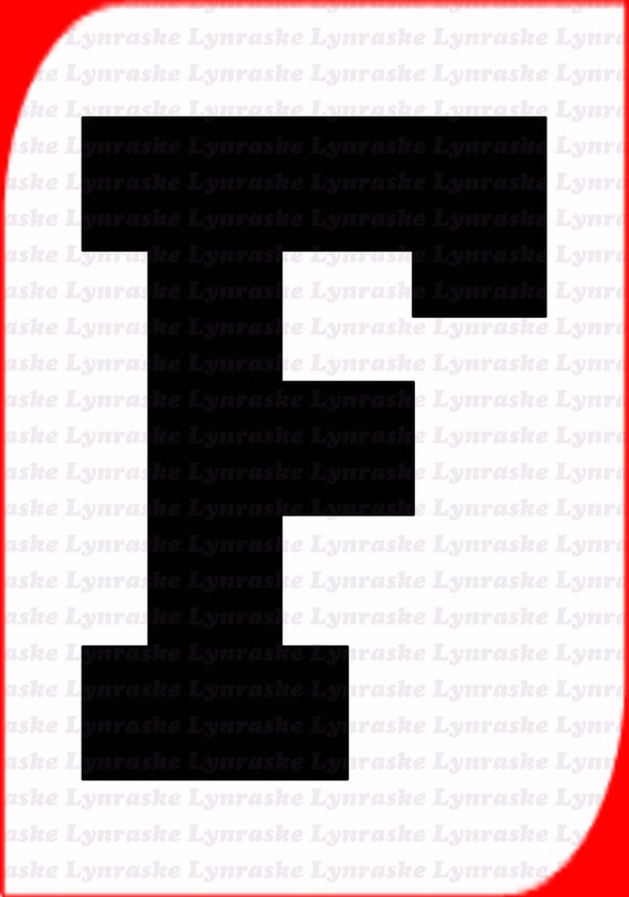 Letter F Silhouette SVG Svg Dxf Cricut Silhouette Cut | Etsy